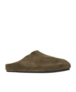 THE ROW Hugo Open Back Slides - Green