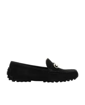 FERRAGAMO Logo Loafers - Black