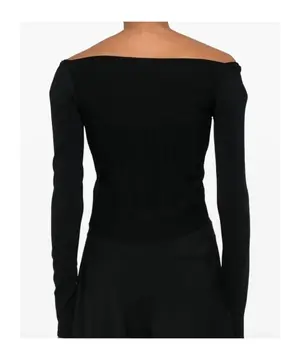 MUGLER Long Sleeve Square Neck Bodice