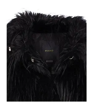 Pinko High-neck Faux Fur Jacket