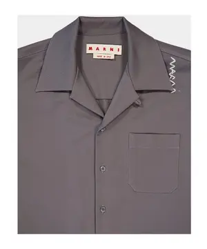 Marni Piqué-weave Drop Shoulder Shirt