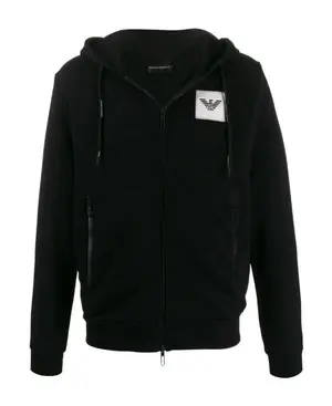 Emporio Armani Logo Hooded Zip-up Sports Coat
