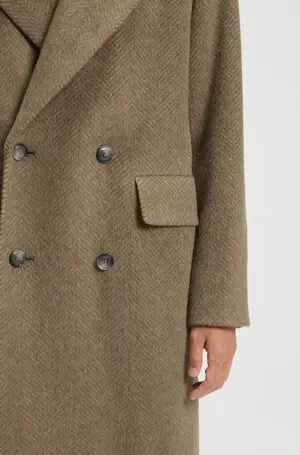 Hugo Boss Boss Double-breasted Long-sleeved Coat