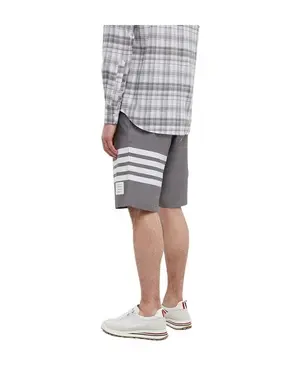 Thom Browne 4-bar Drawstring Shorts - Medium Gray