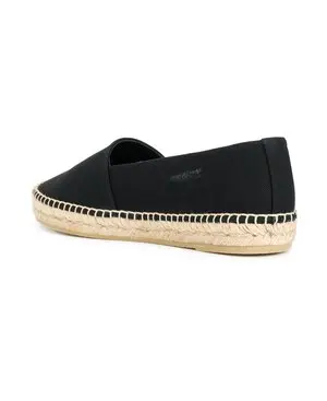 Saint Laurent Logo Embroidered Espadrilles - Black
