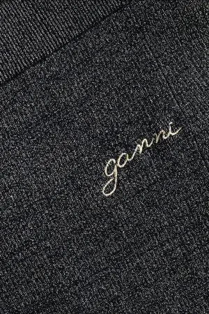 GANNI Embroidered Logo Knit Maxi Skirt