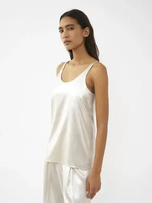 Chloé Scoop Neck Sleeveless Tank Top - White