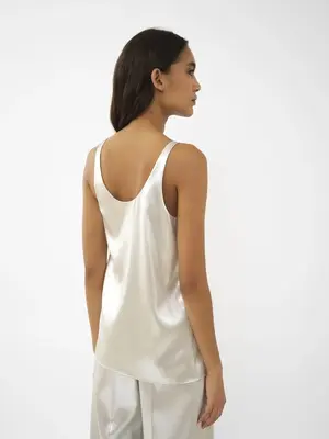 Chloé Scoop Neck Sleeveless Tank Top - White