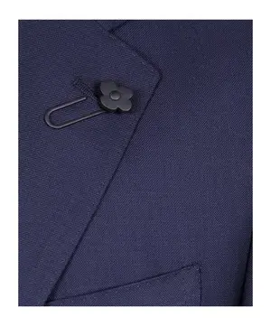 LARDINI Single-breasted Blazer - Dark Blue