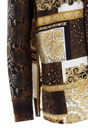 Versace Barocco Printed Pussy-bow Blouse