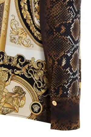 Versace Barocco Printed Pussy-bow Blouse