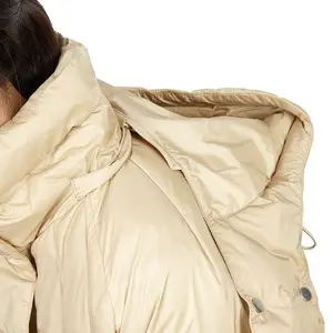 Max Mara Hooded Down Coat With Trim Pockets