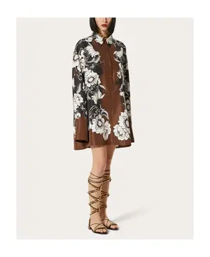 Valentino Garavani Floral Print Shirt Dress