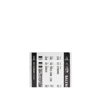Balenciaga Passport Boarding Card Holder In Black - White