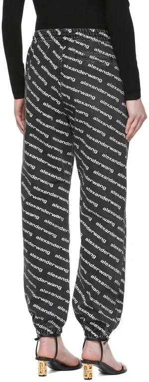 Alexander Wang Logo Print Tapered Jeans