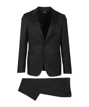 Zegna Long-sleeved Blazer And Trousers Set