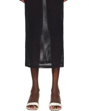 COURREGES Holistic Mesh Long Dress - Black