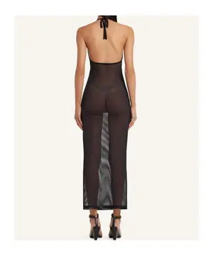 COURREGES Holistic Mesh Long Dress - Black