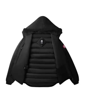 Canada Goose Lodge Padded Hooded Jacket - Black