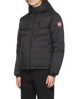 Canada Goose Lodge Padded Hooded Jacket - Black