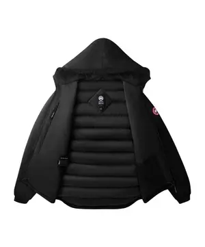 Canada Goose Lodge Hooded Down Jacket - Black