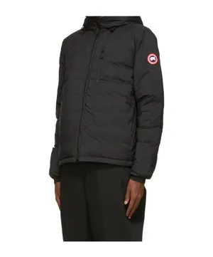 Canada Goose Lodge Hooded Down Jacket - Black