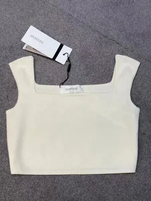 Sportmax Sleeveless Cotton Crop Top