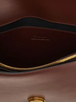 Pinko Love One Chain-linked Crossbody Bag - Bordeaux