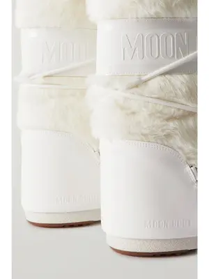 Moon Boot Moon Moon" Faux Fur And Leather Snow Boots - White