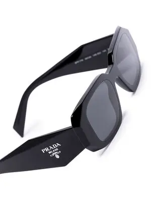 Prada Rectangular Frame Sunglasses - Black