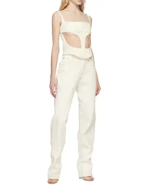 MUGLER Front Hollowed-out Detail Vest