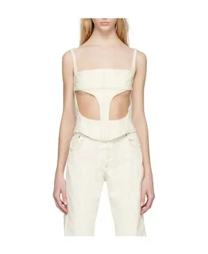 MUGLER Front Hollowed-out Detail Vest