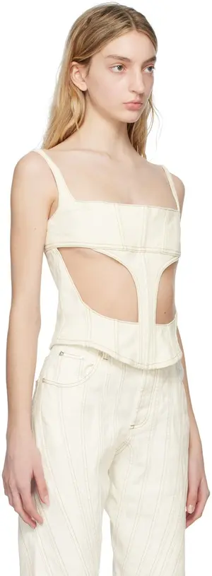 MUGLER Front Hollowed-out Detail Vest