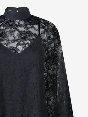 Pinko Long-sleeved Mini Lace Dress