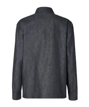 Fendi Asymmetrical Wrap Denim Shirt