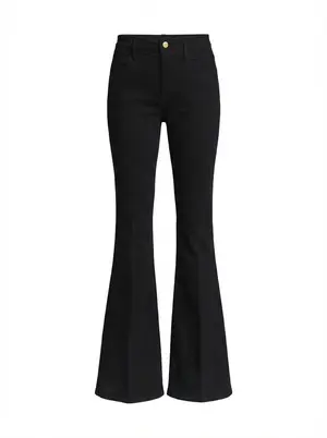 FRAME Le Pixie High Flare Jeans - Black