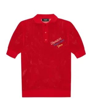 Dsquared2 Summer Lovers Knitted Polo Shirt