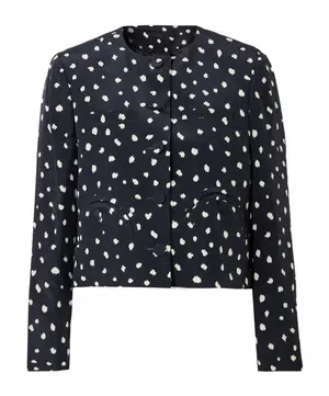 BLAZÉ MILANO Polka Dot Silk Jacket - Black