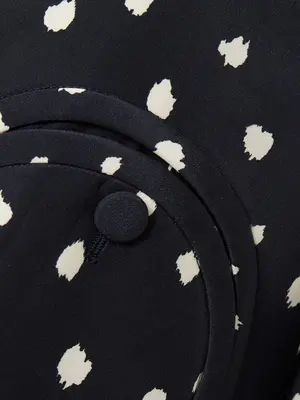 BLAZÉ MILANO Polka Dot Silk Jacket - Black
