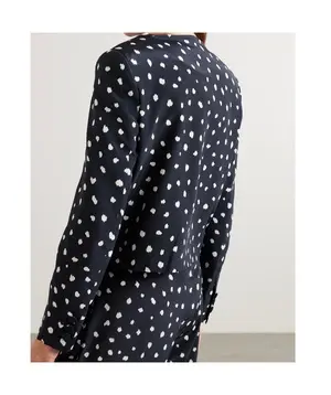 BLAZÉ MILANO Polka Dot Silk Jacket - Black