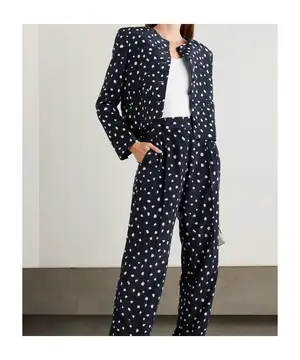 BLAZÉ MILANO Polka Dot Silk Jacket - Black