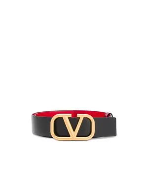Valentino Garavani Vlogo Reversible Belt - Black