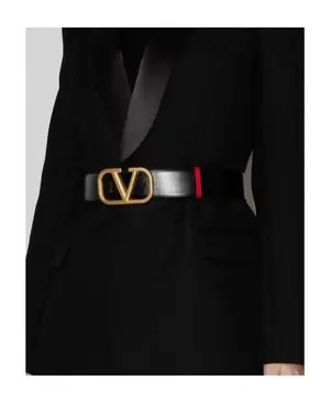 Valentino Garavani Vlogo Reversible Belt - Black