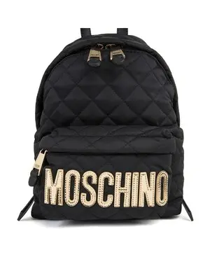 Moschino Quilted Logo Backpack