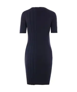 Fendi Short Sleeve Ribbed Mini Dress