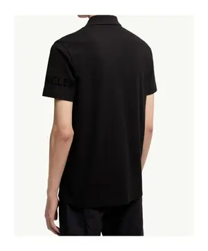 Moncler Logo Cotton Piquet Polo Shirt
