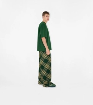 Burberry Checked Crewneck T-shirt - Green