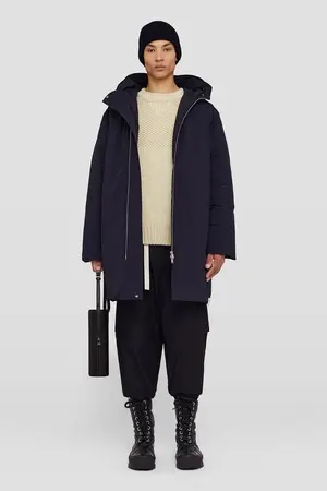 JIL SANDER Long Zip Up Down Jacket