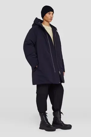 JIL SANDER Long Zip Up Down Jacket