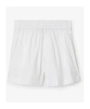Burberry Equestrian Knight Embroidered Cotton Shorts
